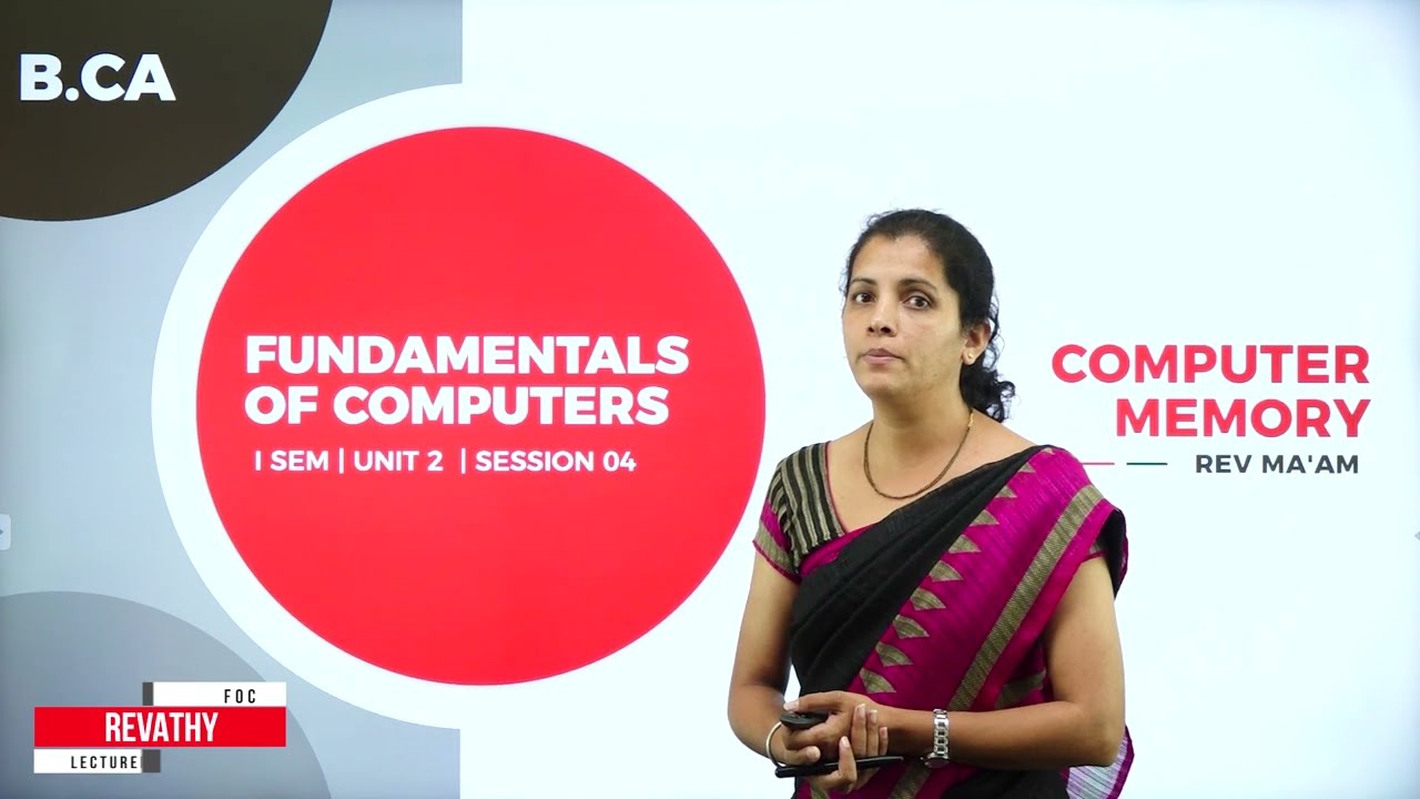 DAY 13 | FUNDAMENTALS OF COMPUTERS | I SEM | B.C.A | COMPUTER MEMORY | L4