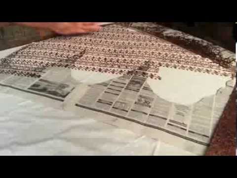 Batik making process in Indonesia