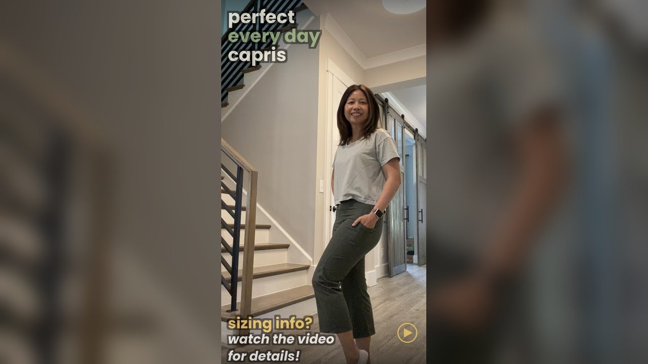 Loving my new yoga capris! Sizing info in the video!