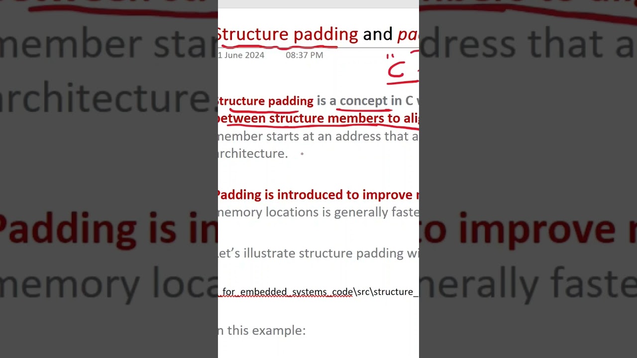 #structure #padding in c program #cforembeddedsystems