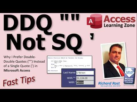 Why I Prefer Double-Double Quotes ("") Instead of a Single Quote (') in Microsoft Access