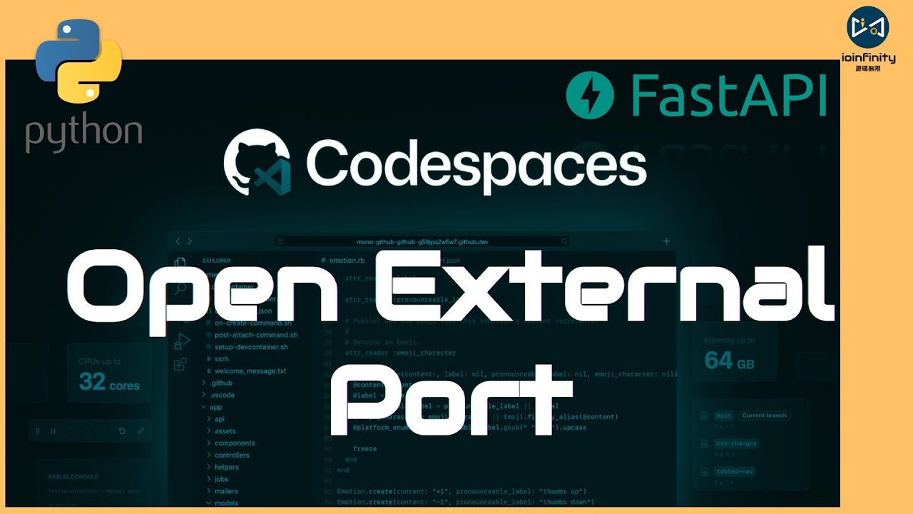 Open external port in GitHub #Codespaces