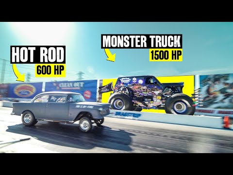 This Is How a 1500-HP Monster Truck Handles A Drag Race