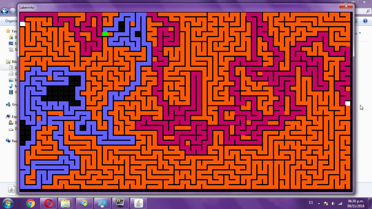 Maze Generator with auto solving (Recursive Backtracker)