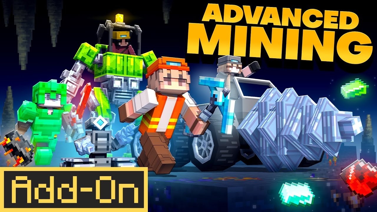 ADVANCED MINING ADDON Adds 12 New Ores, 10 New Vehicles & More To Minecraft Bedrock