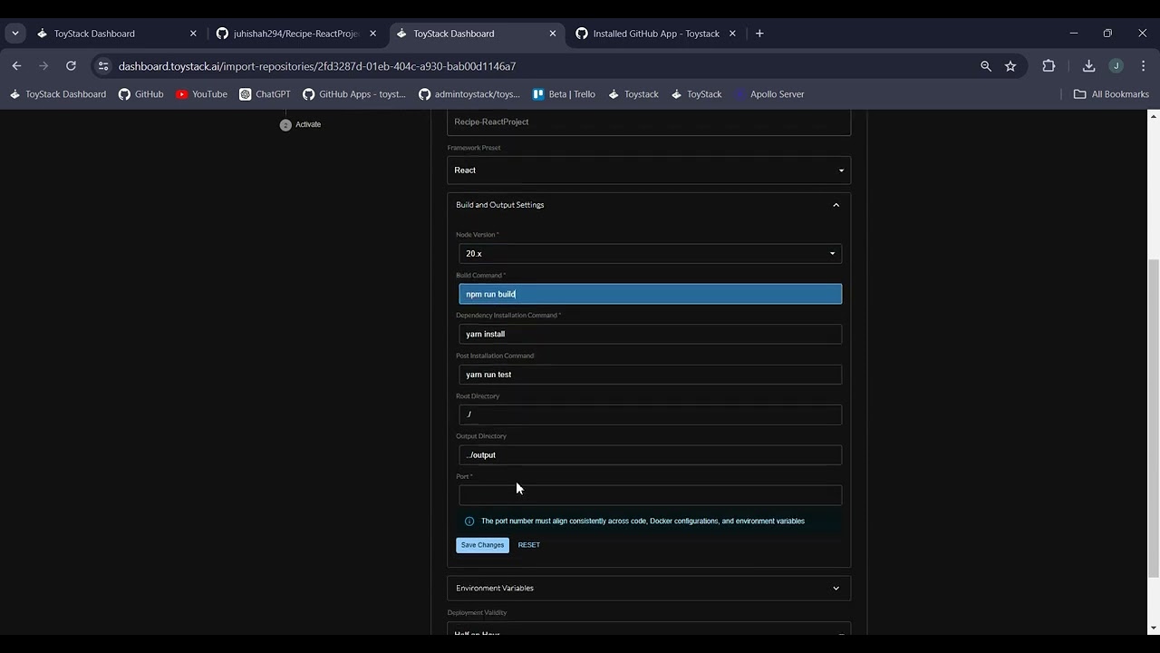 Deploy Your React.js Application with Toystack AI: A Step-by-Step Tutorial
