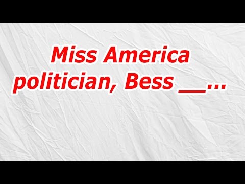 Miss America politician, Bess (CodyCross Answer/Cheat)