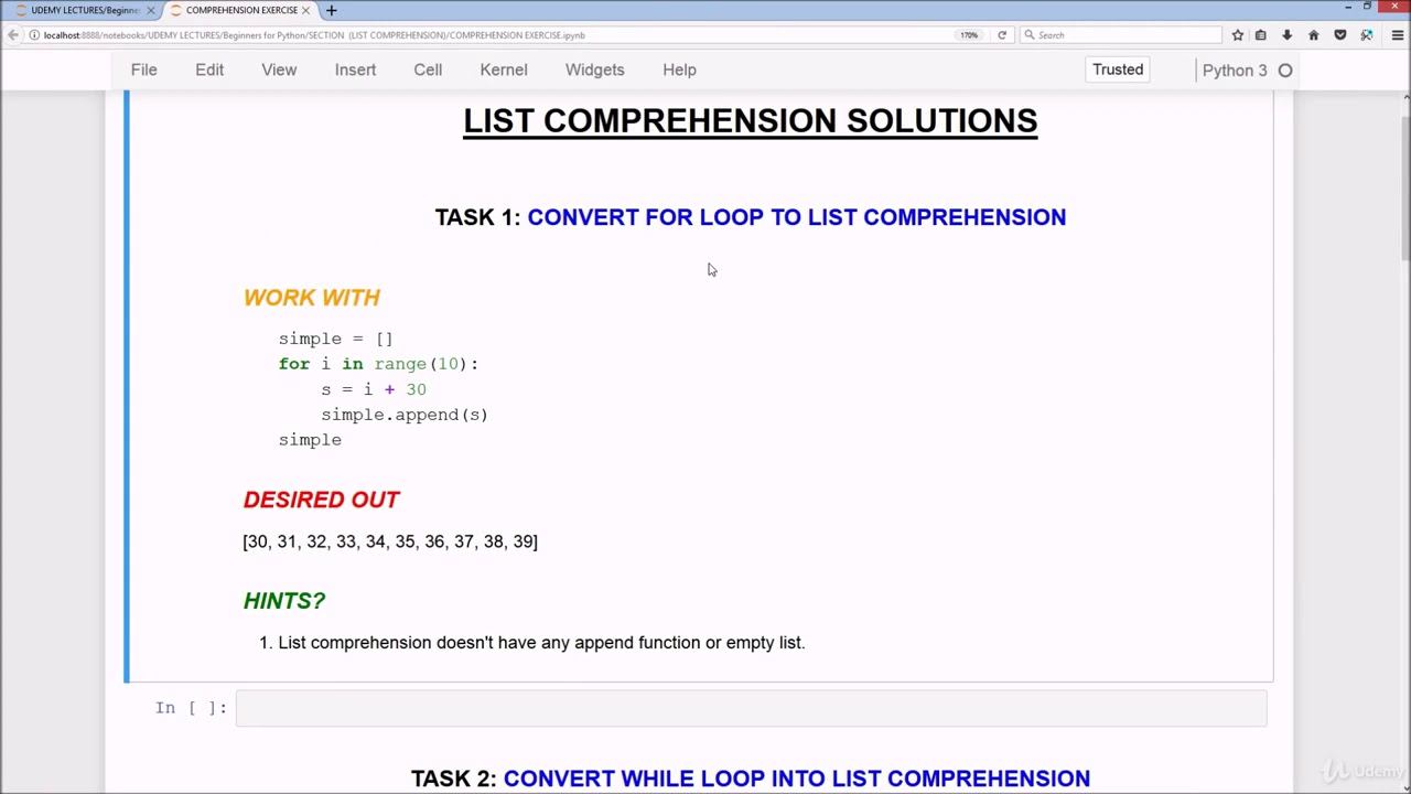 #23 Python Tutorial-Python for Beginners|List Comprehension Solution