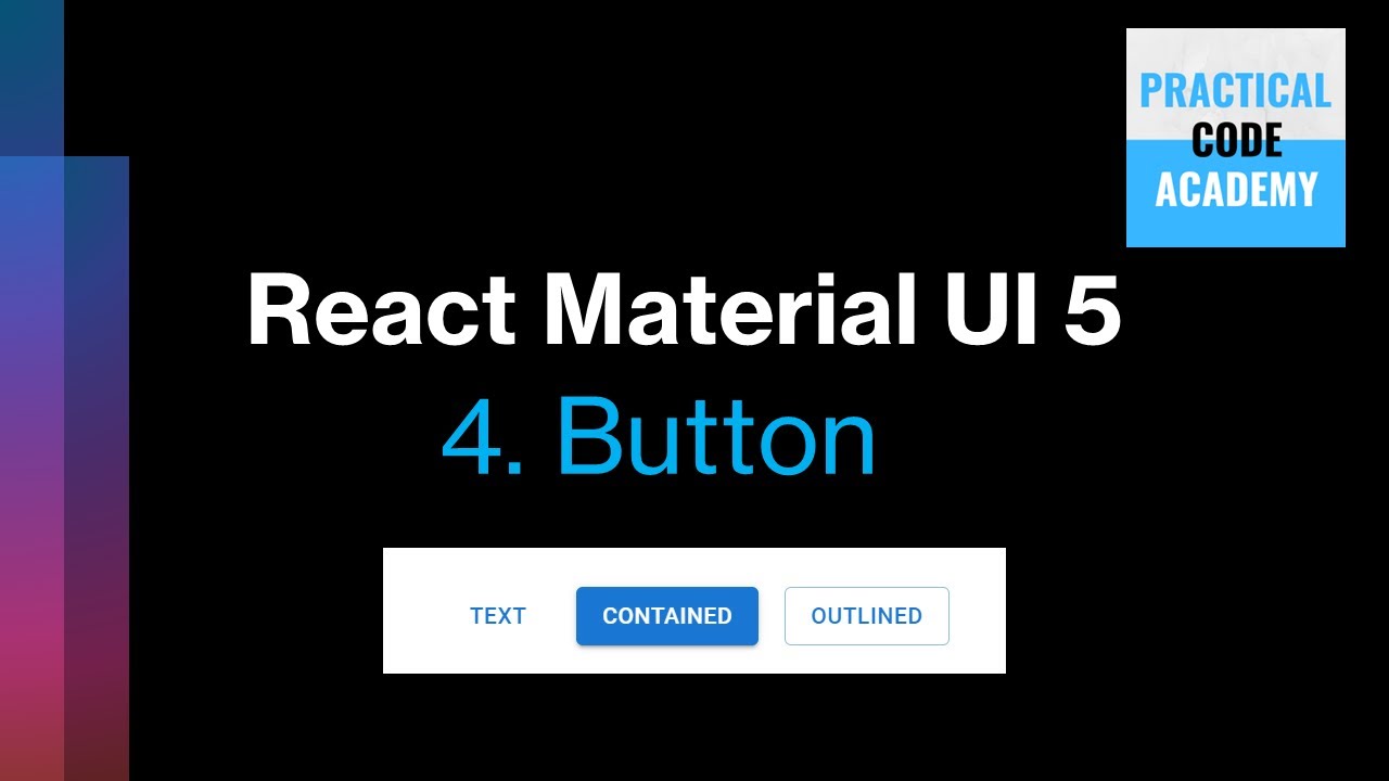 React Material UI 5 4-Buttons