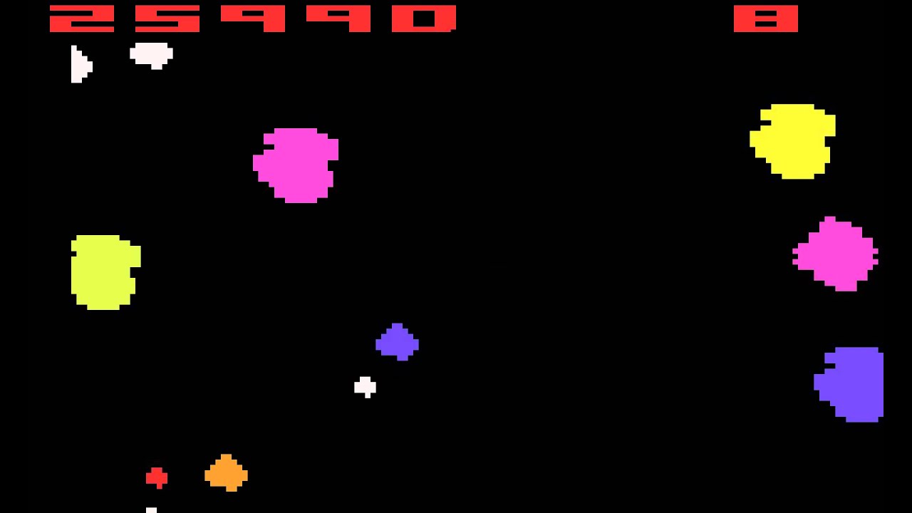 Atari 2600 Game:  Asteroids (1981 Atari)