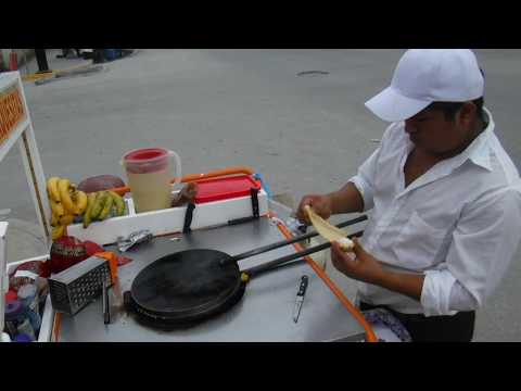 Preparacion de Marquesitas Playa Del Carmen