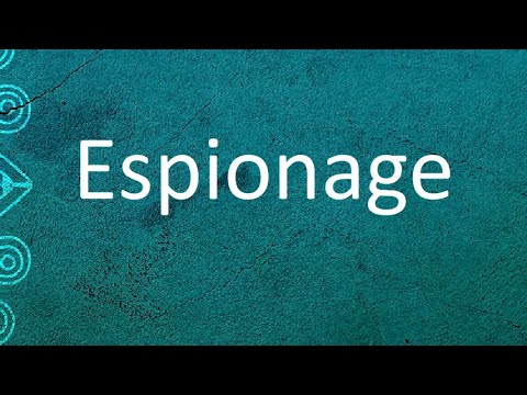 Pronunciation, meaning and usage of the word "Espionage". (in Hindi and English)