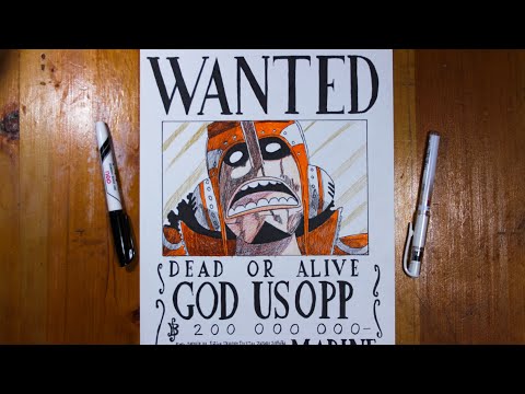 Drawing God Usopp Wanted Poster