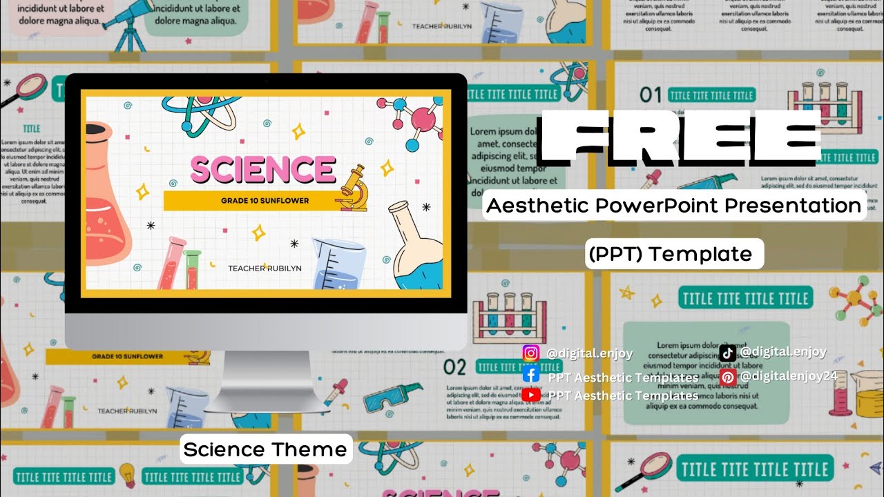 #9 Science Theme | FREE PowerPoint Presentation (PPT) Template | Canva Editable