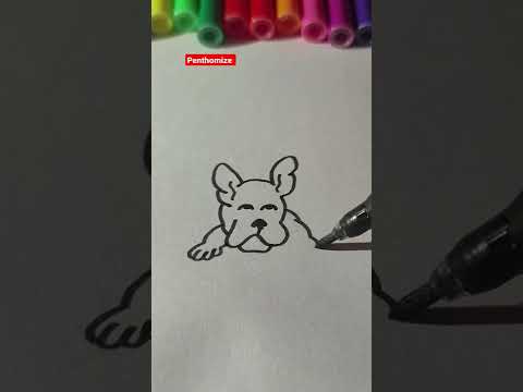 how to draw a dog face #penthomize
