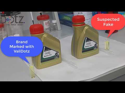 Lubricants Authentication with ValiDotz