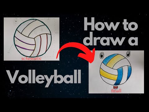 how to draw a volleyball (TUTORIAL)