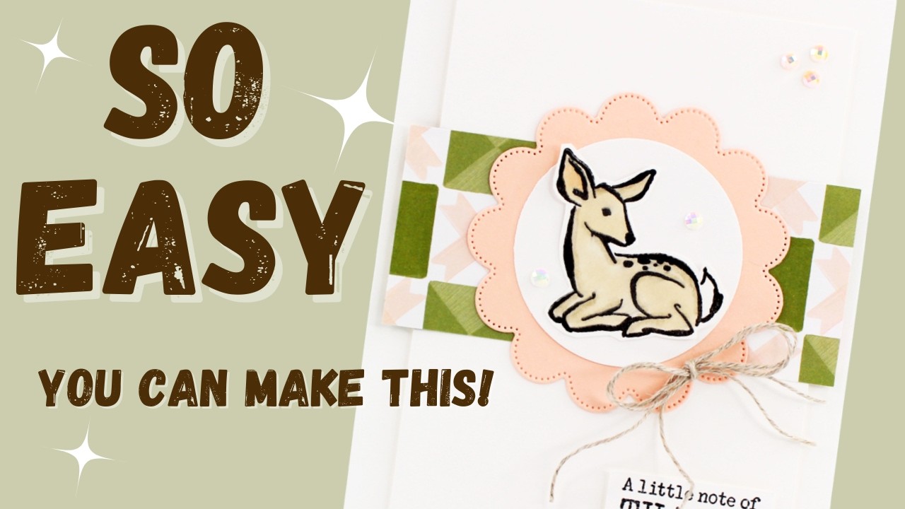 A Little Note of Thanks 💕 Easy Card with Notes of Spring