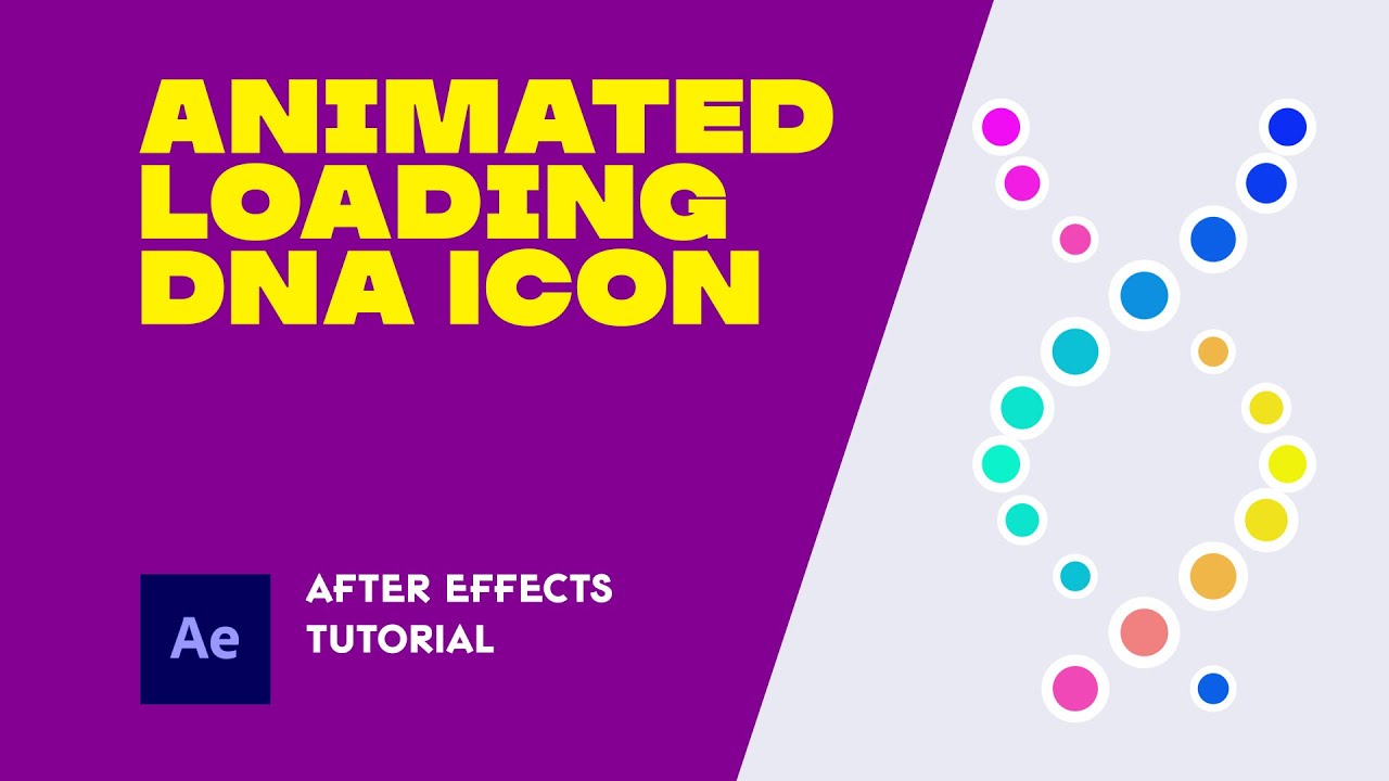 Animated Loading DNA Icon. After Effects Tutorial