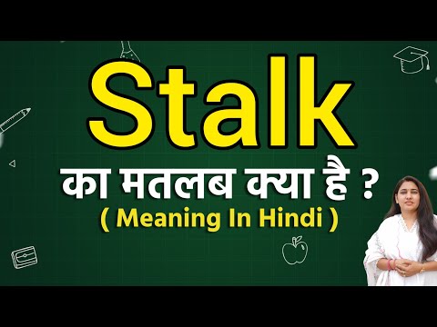 Stalk meaning in hindi | Stalk matlab kya hota hai | Word meaning
