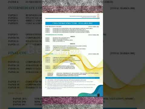 CMA NEW SYLLABUS 2022/The Institute of Cost Accounts of India
