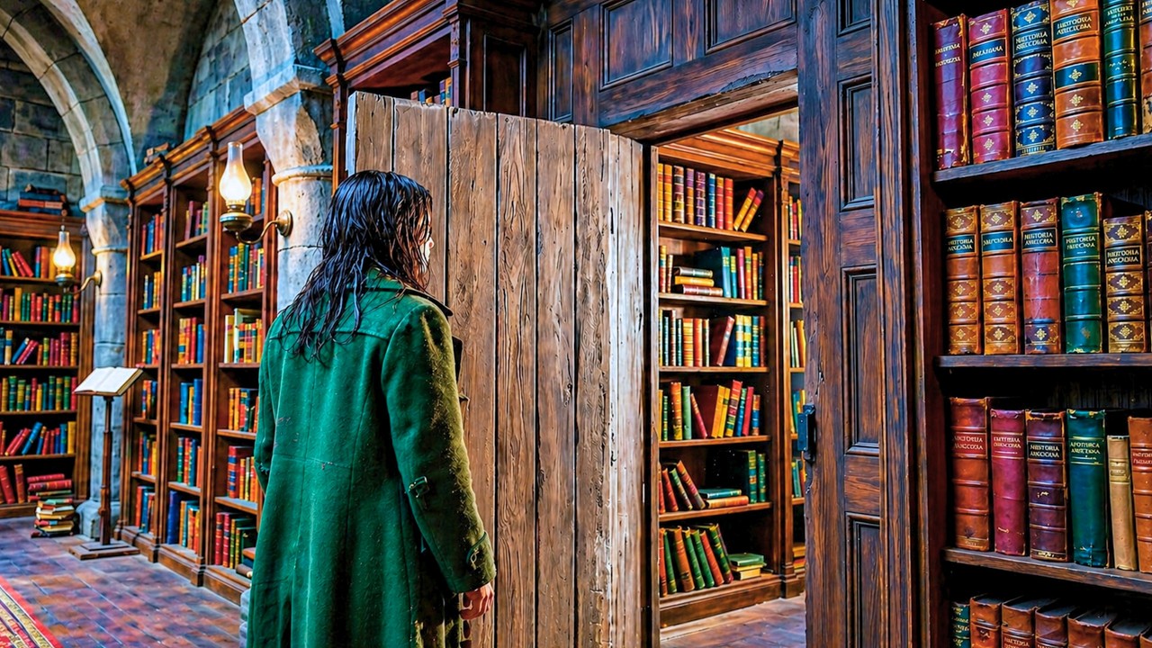 Homeless Girl Sheltered in a Forgotten Library — The Sealed Vault Behind the Bookshelf Had $300M