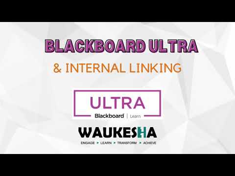 Quick Tip: Internal Linking Blackboard Classic/Ultra Base Navigation