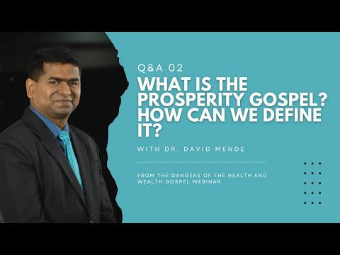 What is the prosperity gospel? | The Dangers of the Health and Wealth Gospel |Q&A02| Dr. David Mende