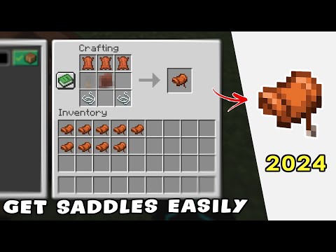 How to Easily Make a Saddle in Minecraft - (Bedrock/Java/PE)