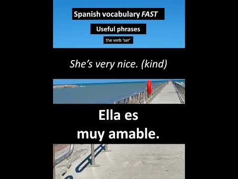 She's very nice / Ella es muy amable #spanishvocabulary #spanishforbeginners #spanishpronunciation