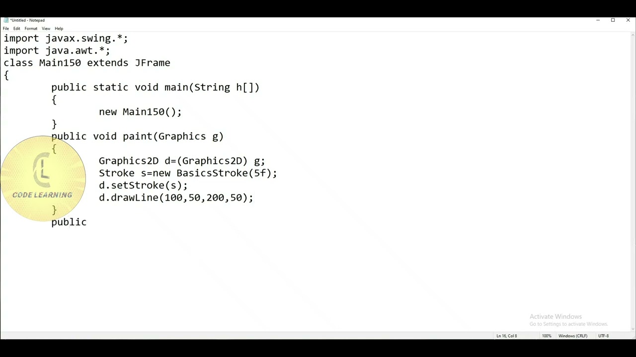 Java | Graphics2D 'setStroke()' | CodeLearning