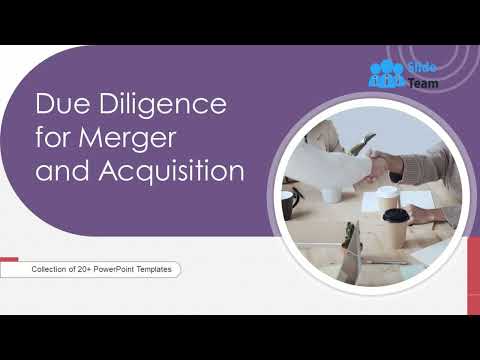 Due Diligence For Mergers And Acquisition Powerpoint Ppt Template Bundles