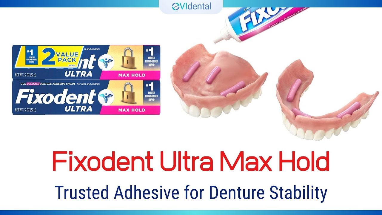 ► Fixodent Ultra Max Hold – Trusted Adhesive for Denture Stability