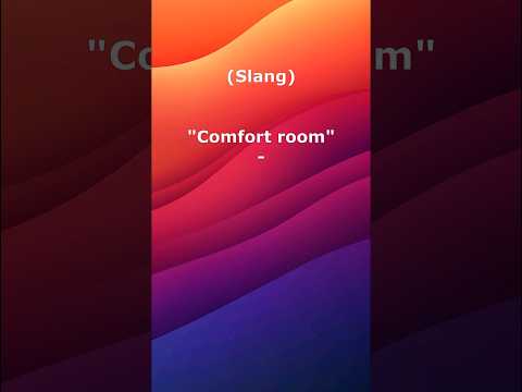 Comfort room. #shorts #learnenglish #everydayenglish #slang