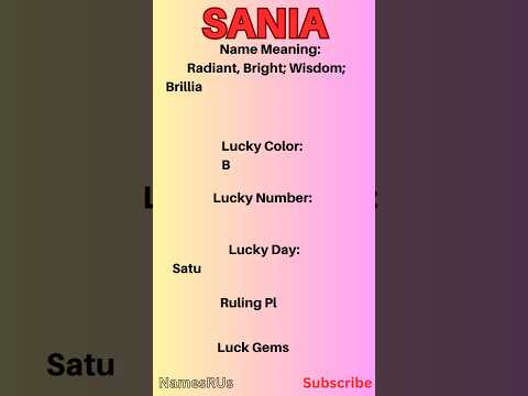 Sania Name Meaning 👧 #shorts #namemeaning