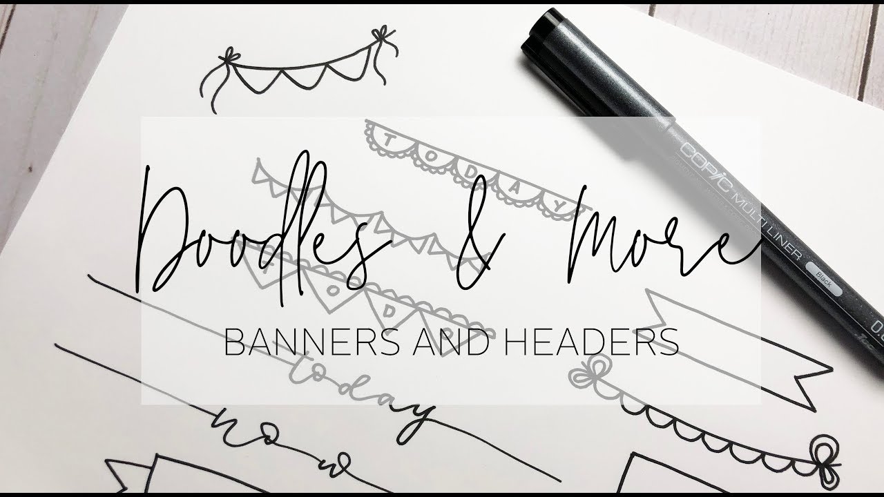 Basic Banners & Headers Samples for Bullet Journals