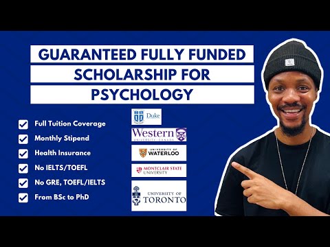 GUARANTEED FULLY FUNDED SCHOLARSHIP FOR MSc/PhD IN PSYCHOLOGY