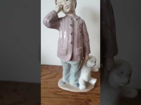 Lladro Retired, NAO Boy Sleepy Head 1139 with Teddy Bear, Lladro Collectors, Vintage Figurine