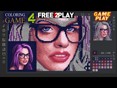 Coloring Game 4 ★ Gameplay ★ PC Steam [ Free to Play ] game 2021 ★ HD 1080p60FPS