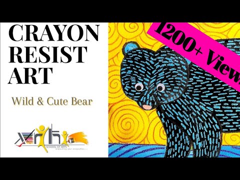 crayon resist art |watercolour resist Art |art for Kids |crayons technique | resist technique