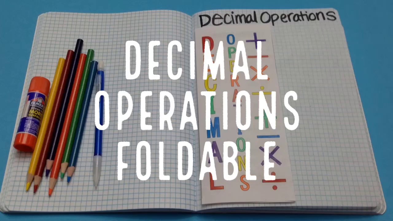 Decimal Operations Foldable - Middle School Math Note Taking