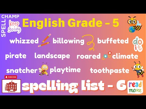 English Grade 5 Spelling List 6