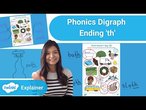Final Sounds Phonics I Spy Game: TH Digraph Words