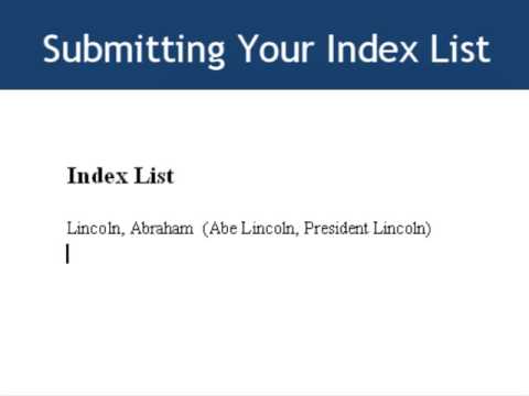 How to create an index (MS Word) – A Writer's Journey