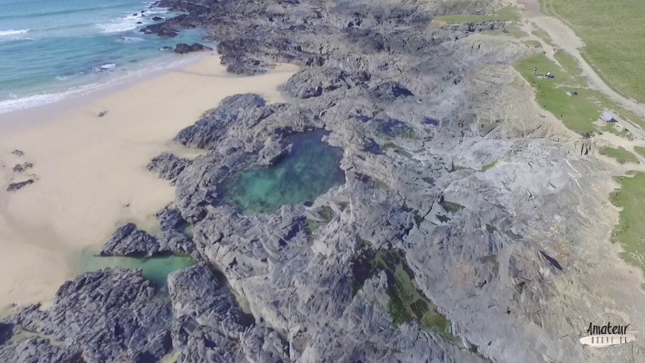 Treyarnon Bay, Cornwall - DJI Phantom 3 standard drone.