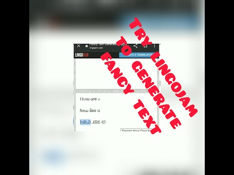 Generate fancy text by lingojam must watch