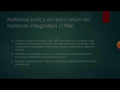 Education for National Integration