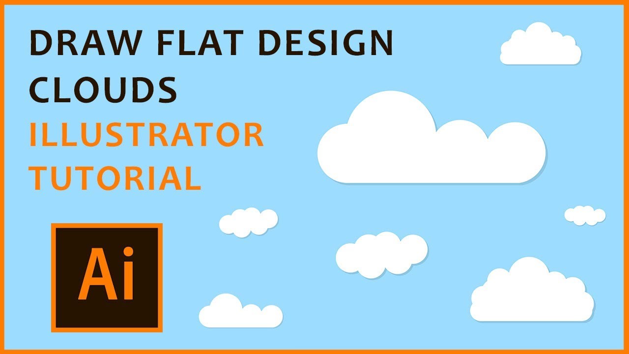 Adobe Illustrator Tutorial - Flat Design Clouds