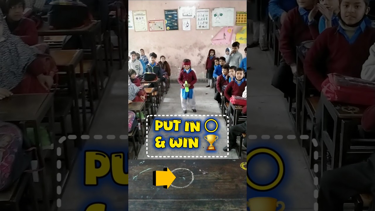 Funny Blindfold Game 😃 Put In Circle & Win | Motor Skills for kids | Classroom Activity for students