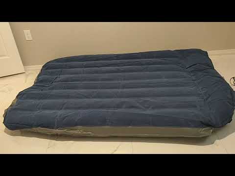 inflating "Bestway 12" Tritech Full Air Mattress with Built-in Pump" from Walmart
